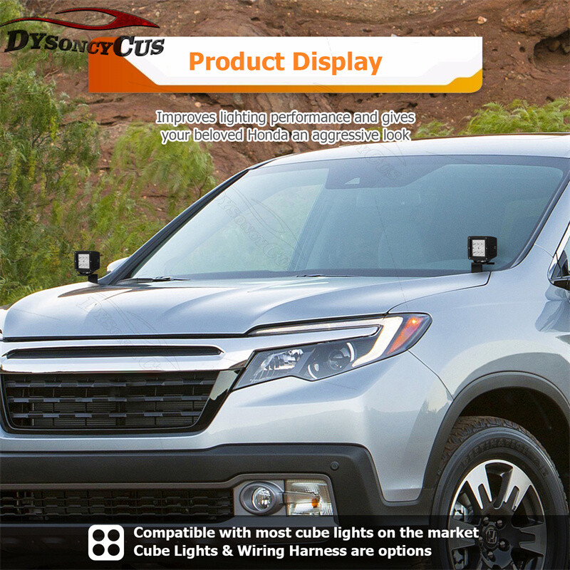 LED Pod Ditch Light Mount Bracket For 2016-2022 Honda Ridgeline ...