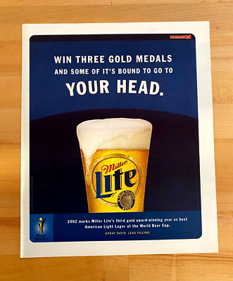 2002 Vintage Print Ad Miller Lite 10"x12" | eBay
