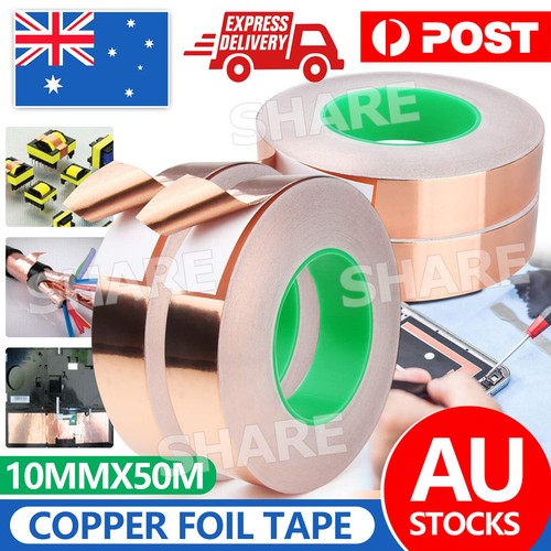10MMx50M Double Sided Copper Foil Tape EMI Shielding Conductive ...
