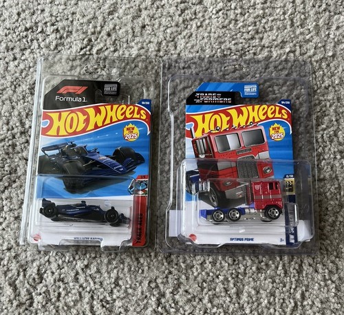 Hot Wheels Optimus Prime & Williams Racing Transformers Formula 1 SET ...
