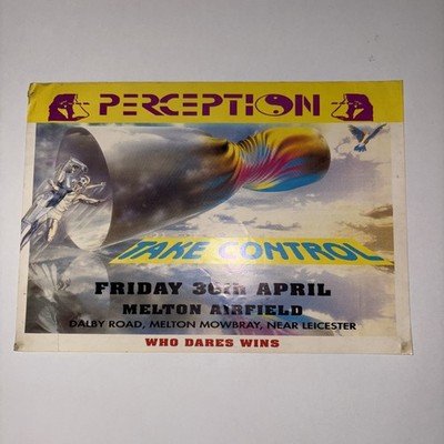 Rave Flyer Perception Take Control Melton Air Field 30th April 1993 | eBay
