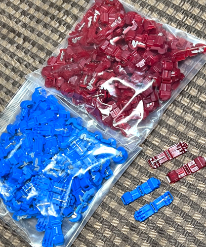 200pcs 22-18 / 16-14 / 6.35mm 3M T-Tap Quick Disconnect Wire Connector ...