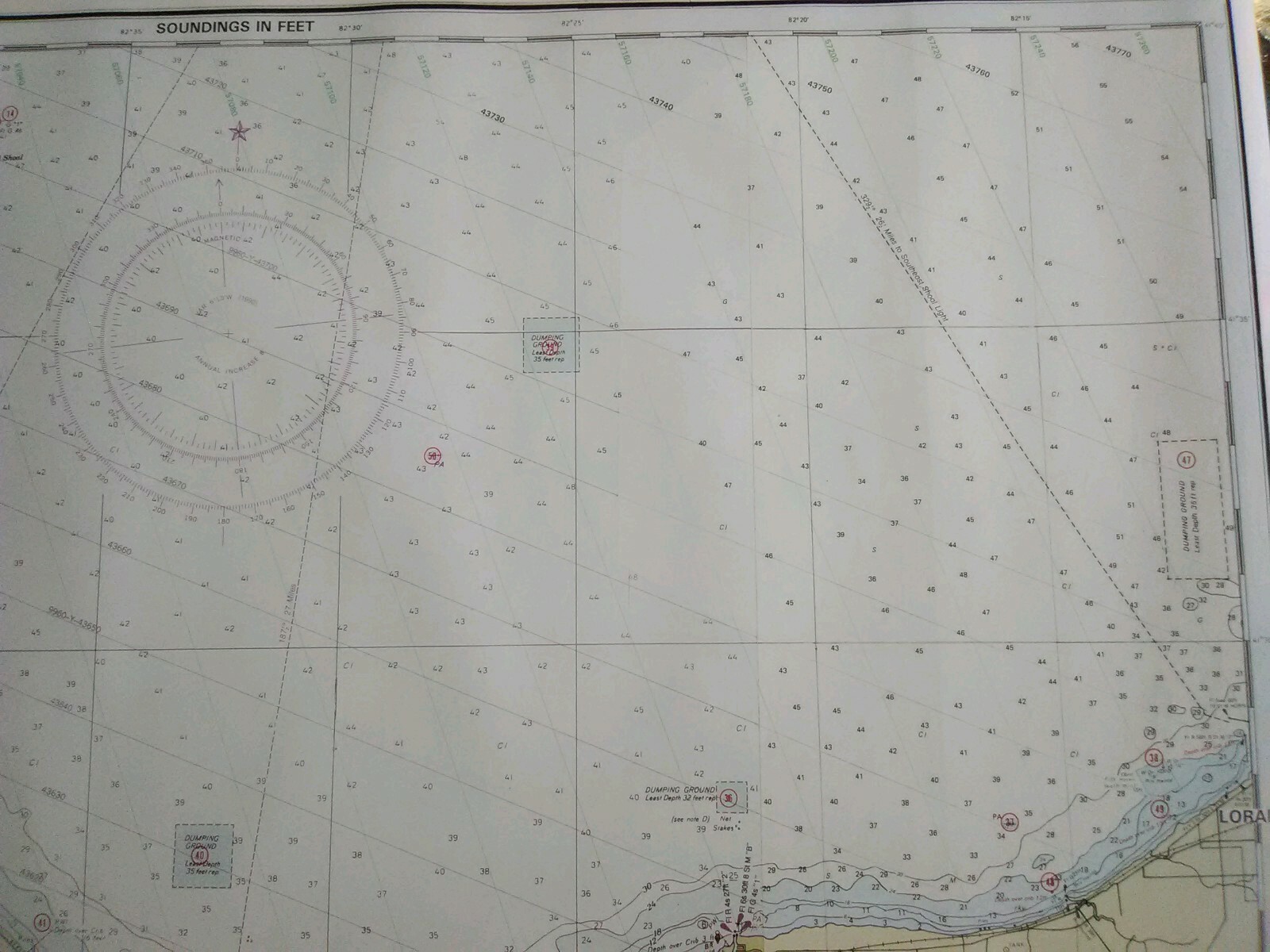 Waterproof Nautical Chart #28F - 2 Sides - NW Lake Erie - 38x25 - 1992 ...