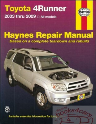 4RUNNER TOYOTA SHOP MANUAL SERVICE REPAIR BOOK HAYNES CHILTON | eBay