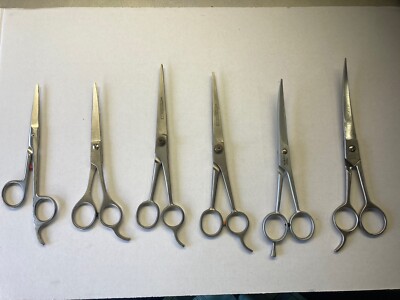 6 Barber, Salon, Groomer,Hair Cutting Scissors Shears. Ice,Dubl Duck ...