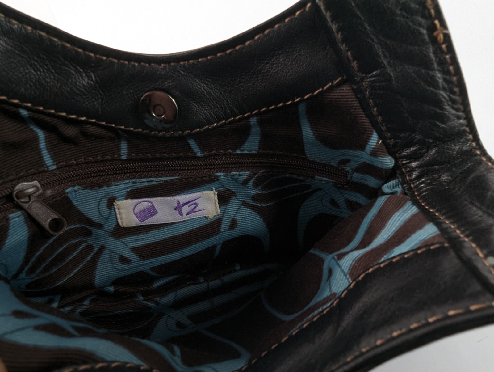 Tula T2 Small Black Leather Handbag 22cm X 12cm | eBay UK