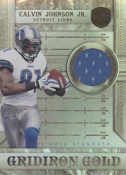 2011 Panini Gold Standard - Gridiron Gold Calvin Johnson #1 Materials ...