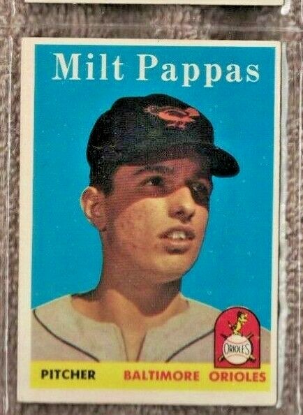 1958 Topps Baseball Card Baltimore Orioles Milt Pappas #457 | eBay