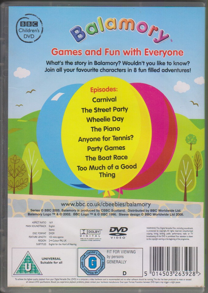 Balamory - CBeebies BBC DVDs ------ UK Region 2 ----- (select dvd from ...