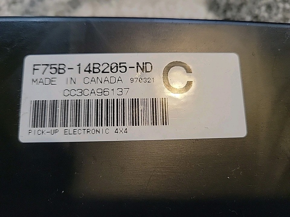 1997 1998 FORD F150 4WD PICKUP GEM 4x4 CONTROL MODULE OEM F75B-14B205 ...