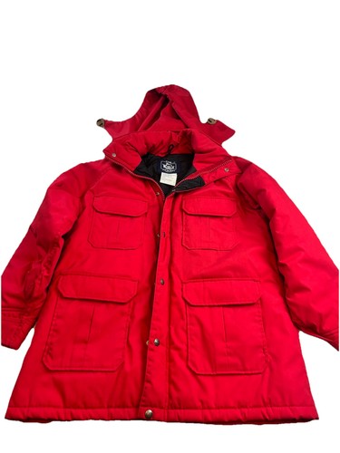 Woolrich Woman Quilted Lined Red Parka/ Rain Jacket Winter Coat Sz ...