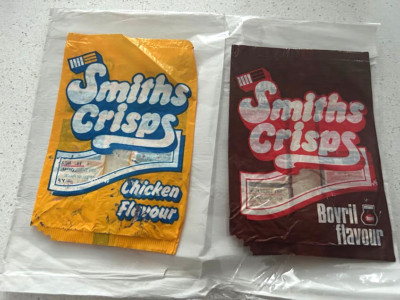2 x Empty Crisp Packets: Smiths - Snack Corn (Bovril & Chicken) | eBay UK