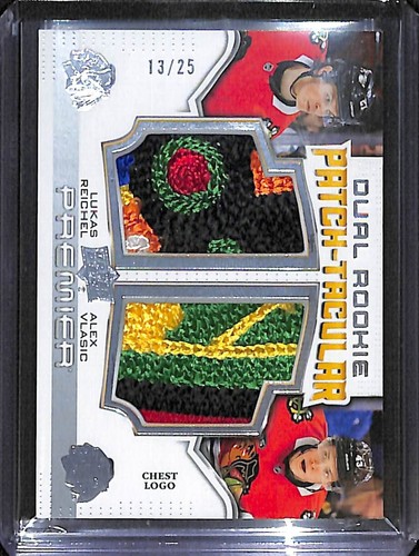 2022-23 UD Premier Dual Rookie Patch-Tacular Chest Logo Reichel Vlasic ...
