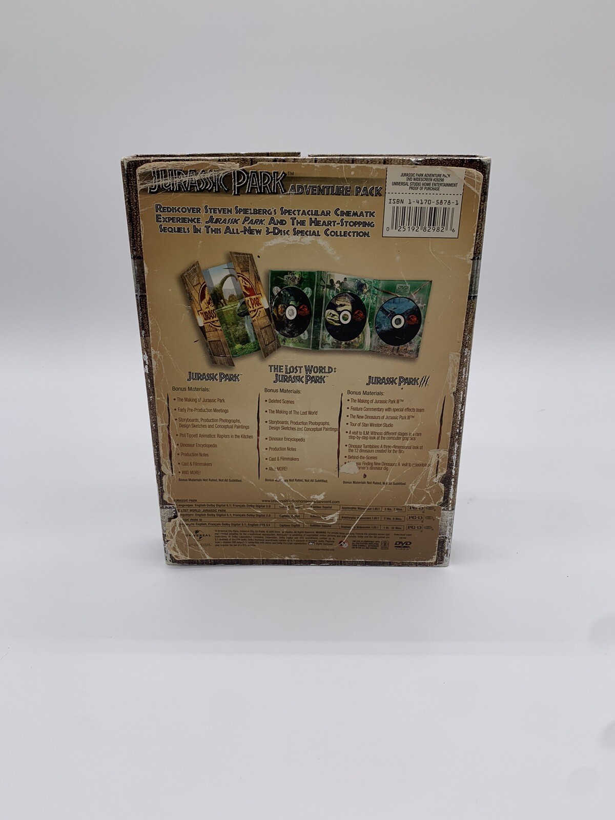 Jurassic Park Adventure Pack (DVD, 2005, 3-Disc Set) 25192829826| eBay