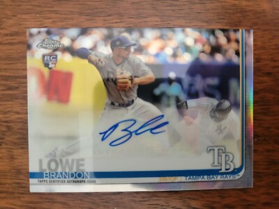 2019 Topps Chrome Update Refractor BRANDON LOWE RC Rookie Auto CUA-BL ...