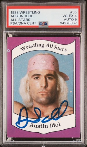 AUSTIN IDOL PSA 4 AUTO 9 1983 Wrestling All-Stars Rookie Card RC Series ...