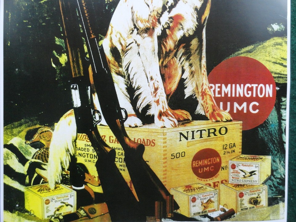 Remington Advertising Poster Shotgun Shells Nitro Express UMC | eBay
