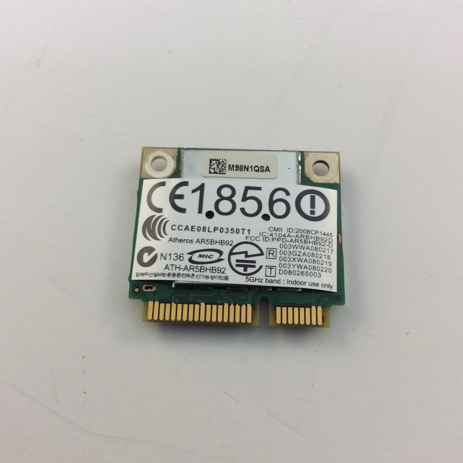 Dell Wireless DW1515 ATHEROS AR5BHB92 Dual-band PCIe Half-Mini Card ...