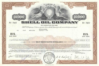 Shell Oil Co. - 1970's dated Famous Oil Company Bond - Several ...
