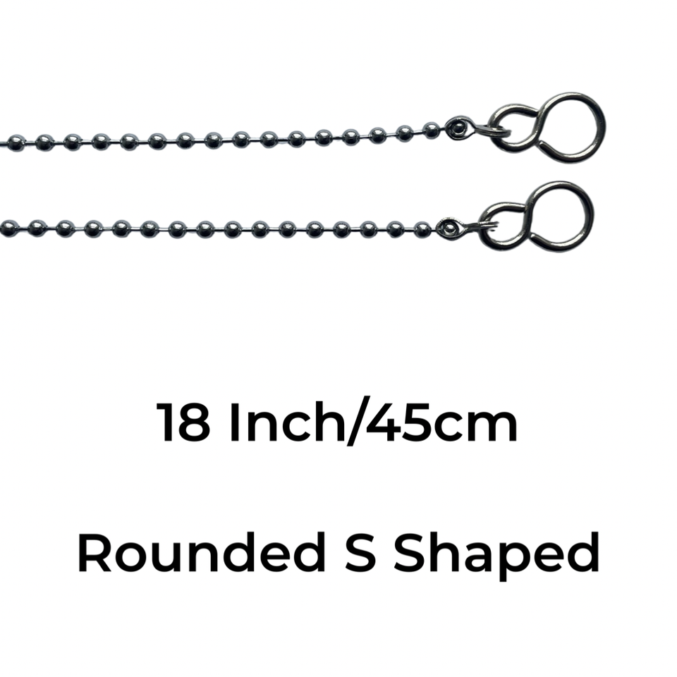 12" Sink & 18" Bath Basin Plug Chains Chrome Metal Replacement Bathroom ...