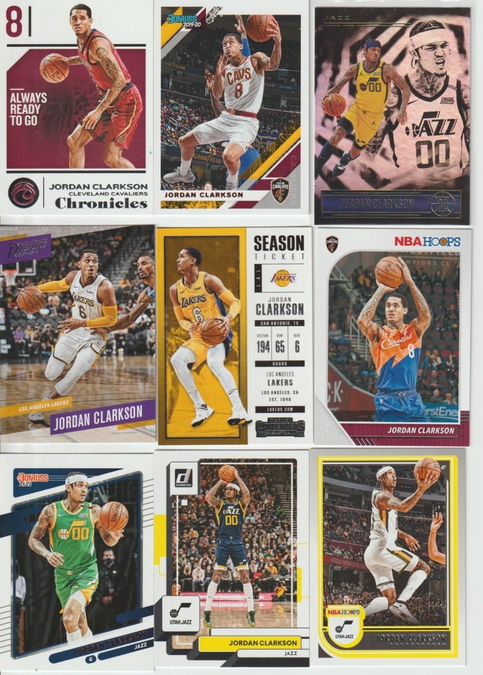 Jordan Clarkson , 23 Different Card Lot / RC + Inserts / New York ...