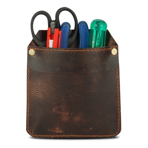 Genuine Leather Pocket Protector for Men, Durable Tool Pouch for Jeans ...