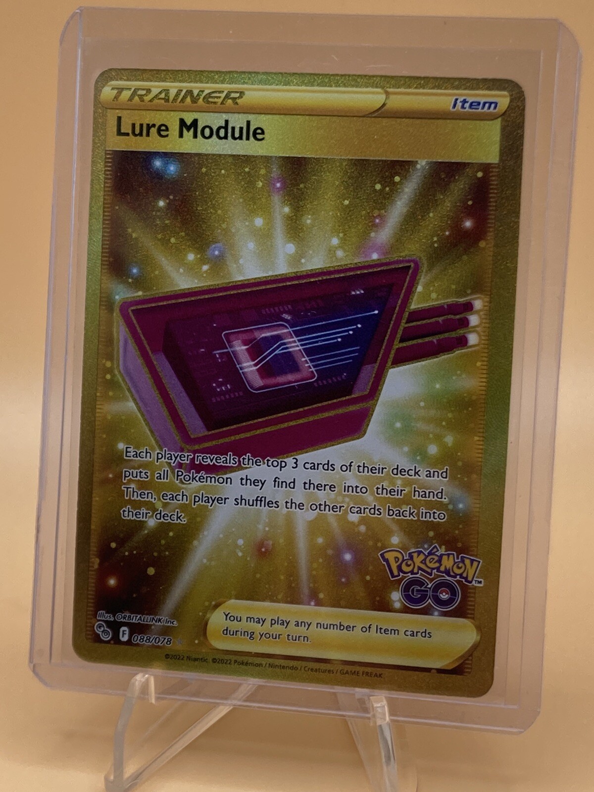 Pokemon TCG Lure Module Trainer Secret Rare Holo Pokemon GO 088/078 NM ...