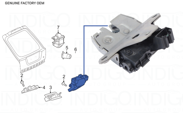 Land Rover Rear Door Tail Gate Lower Latch Range Sport 06-11 LR016678 ...