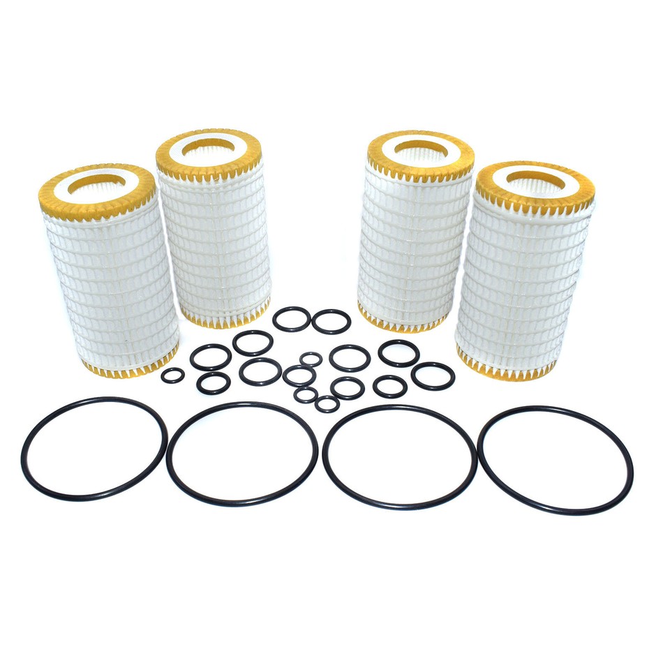 4 Sets Oil Filter & Gasket For Benz R350 S550 E320 E550 ML550 CLS550 ...