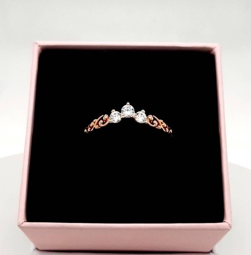 Genuine Pandora 14K Rose Gold Regal Swirl Tiara Ring 182232C01 Free ...