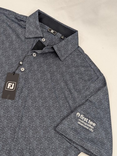 New With Tags Foot Joy FJ Golf Polo Shirt Gray Graphite Large First Tee ...