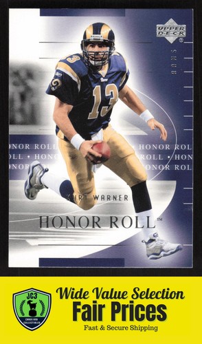 2002 Upper Deck Honor Roll Kurt Warner #53 St. Louis Rams Football Card ...
