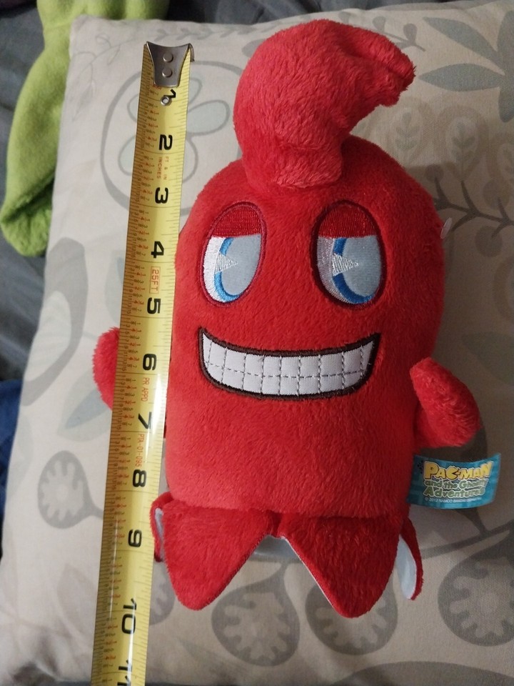 NAMCO Pac-Man Stuffed Ghostly Adventures BLINKY Ghost PLUSH TOY DOLL ...