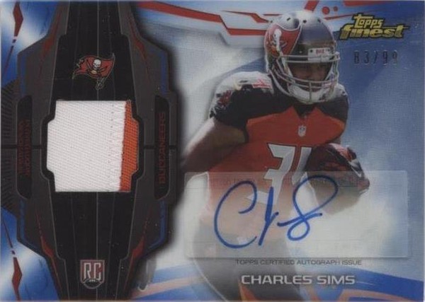 2014 Topps Finest - Rookie Autograph Patch Blue Refractor #RAP-CS ...