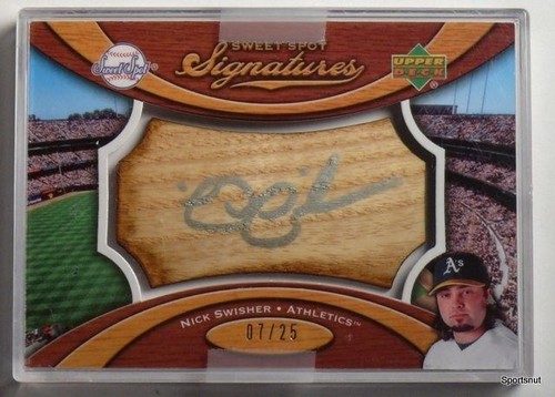 2007 Sweet Spot Signatures Bat Barrell Nick Swisher autograph auto #D07 ...