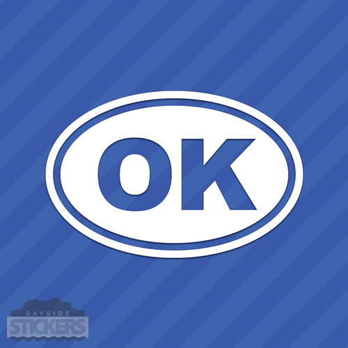 Oklahoma OK Oval Vinyl Decal Sticker | eBay Australia