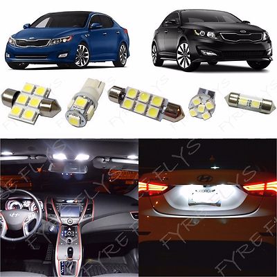 10 White LED lights interior package kit for 2011-2014 2015 Kia Optima ...