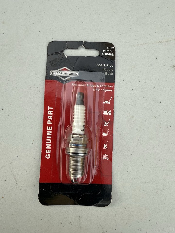 Briggs & Stratton Spark Plug 5092 • 496018S RC12YC RC14YC Lawnmower - 1 ...
