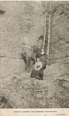 Native American Mohawk Indian Ladder in the Helderberg Mountains NY ...