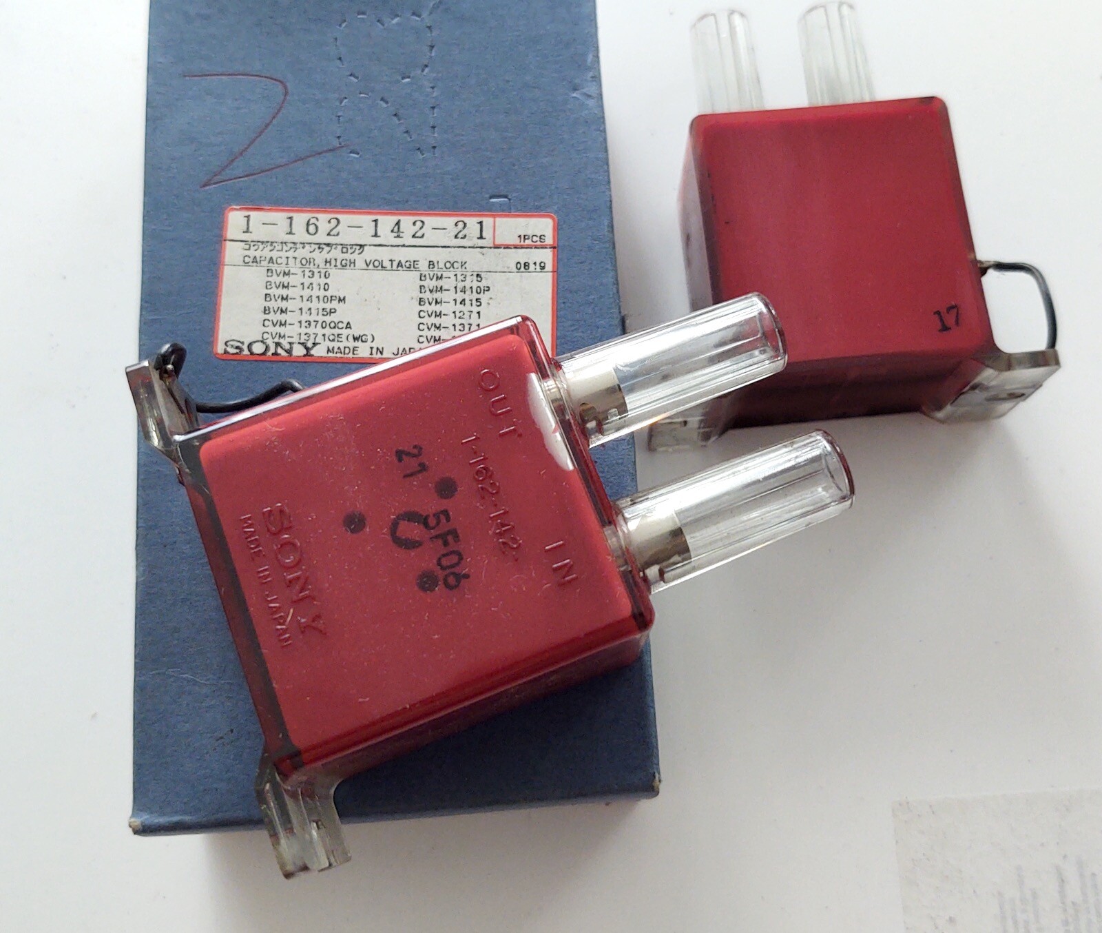 Sony 1-162-142-21 High Voltage Block Capacitor - LOT of 2 - BVM 1310 ...