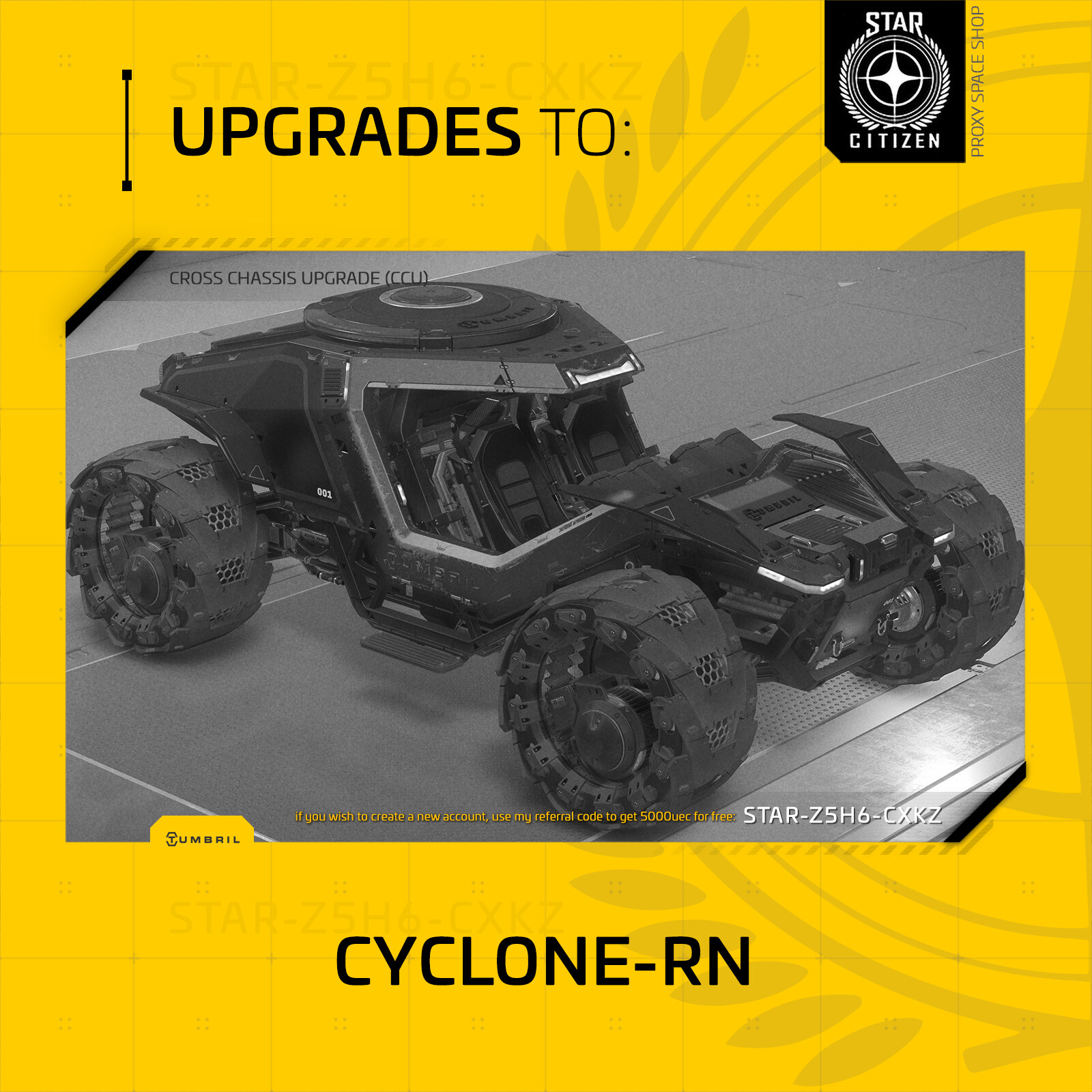 Star Citizen - TUMBRIL CYCLONE RN - UPGRADE - (CCU) | eBay