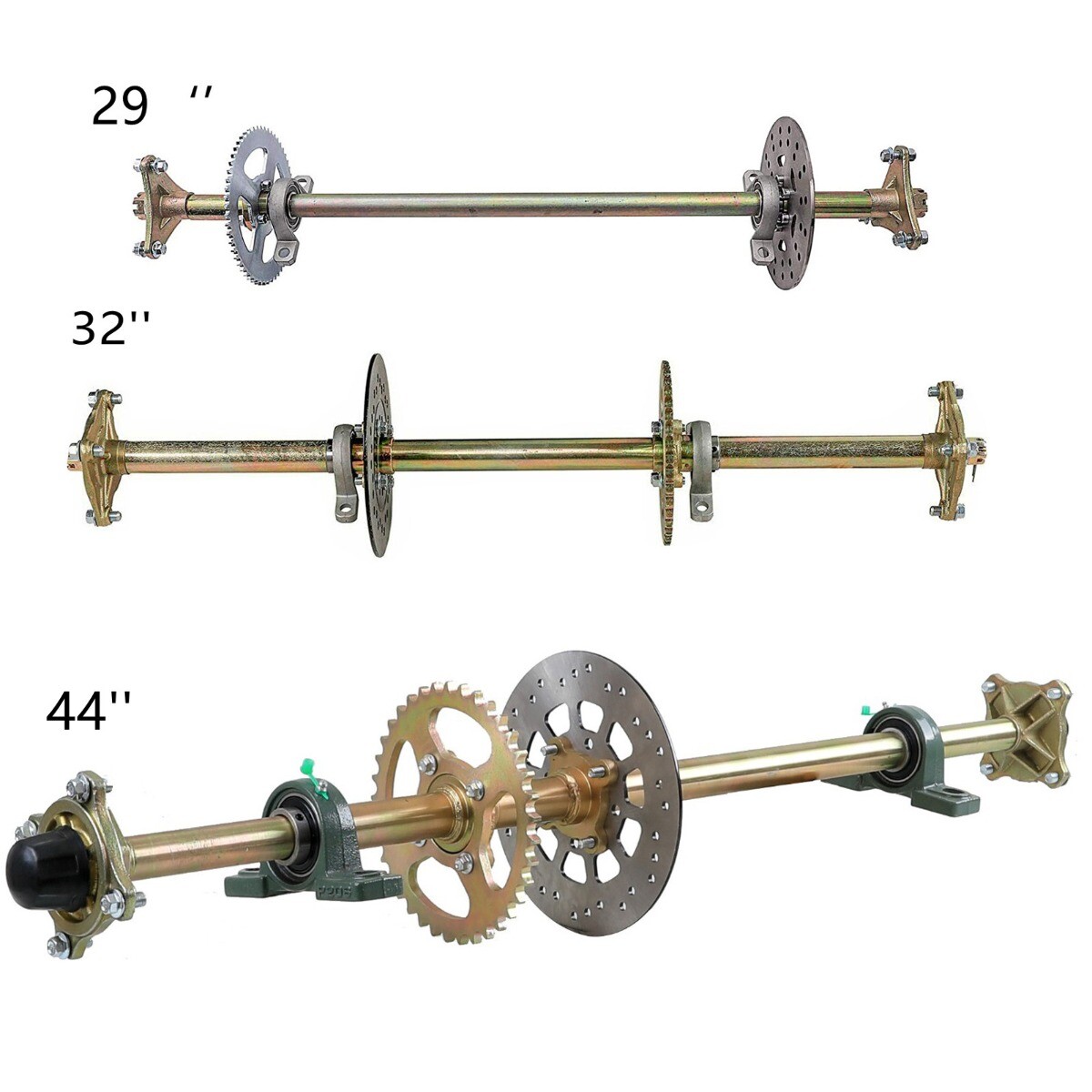 Complete 29'' 32''44'' Rear Live Axle Kit for Go Kart ATV Quad Buggy ...