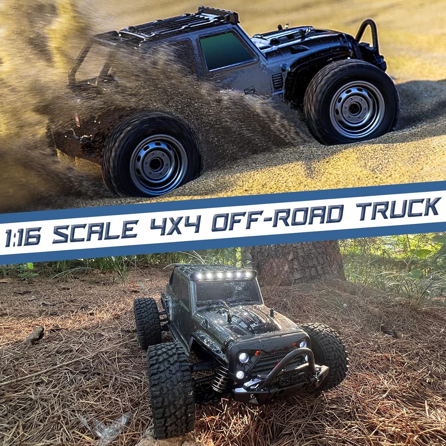 1:16 Scale All Terrain Remote Control Car, 4X4 High Speed 40 Km/h RC ...