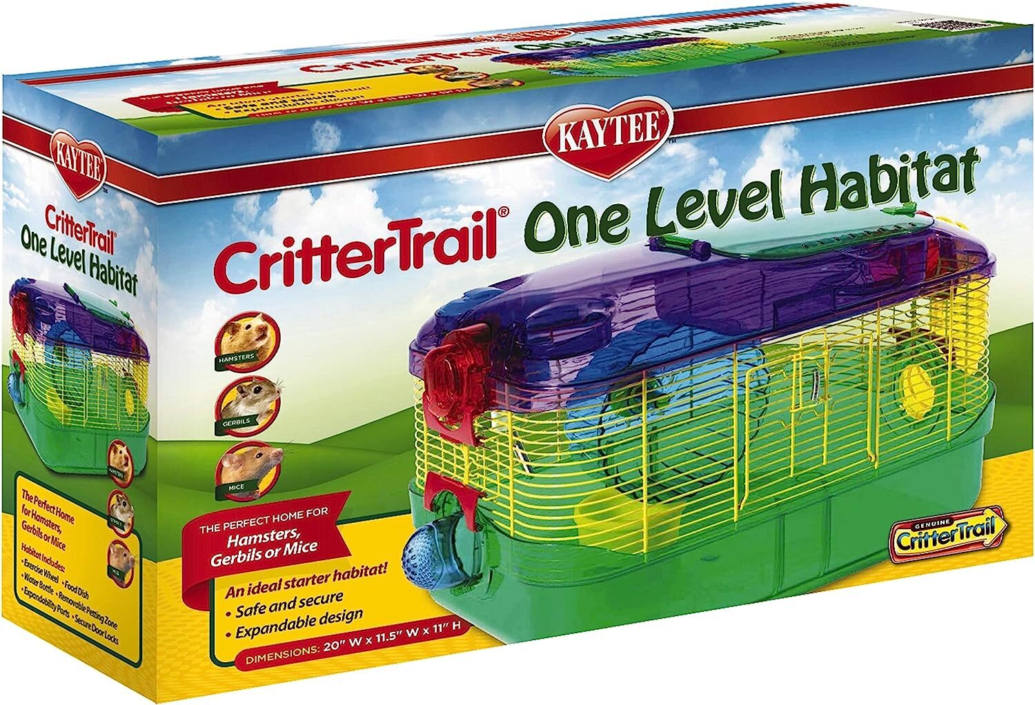 KAYTEE CRITTER TRAIL SMALL ANIMAL HAMSTER GERBIL MICE HABITAT CAGE 4 ...