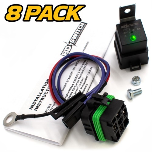 (8Pk) Relay Kit fits John Deere AM107421 316 318 320 420 F510 F525 F910 ...