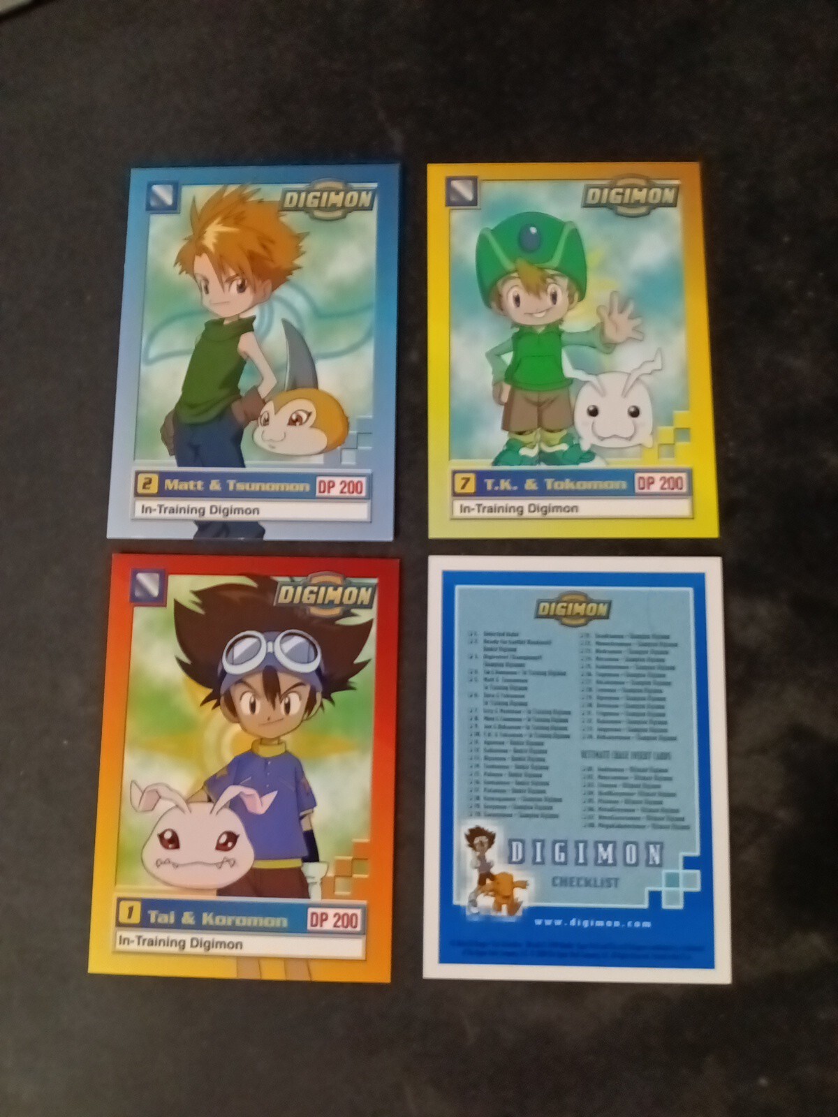 Digimon Card TCG Animated Series Tai & Koromon Matt & Tsunomon T.K ...