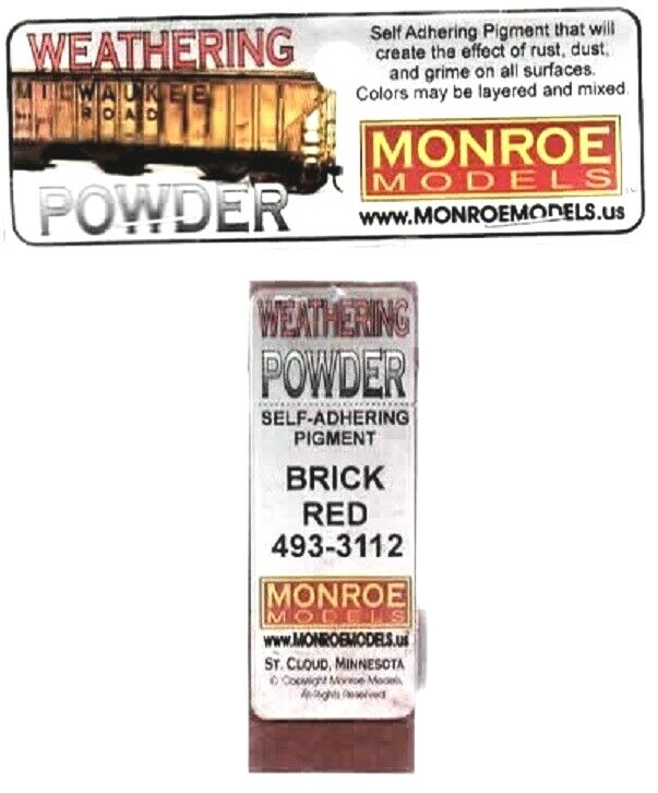 Monroe Models 3112 Brick Red Weathering Powder/Chalk 1oz 29.6ml | eBay