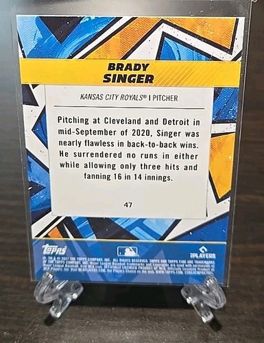 Brady Singer 2021 Topps Fire Baseball Red Flame Rookie Card Royals | eBay