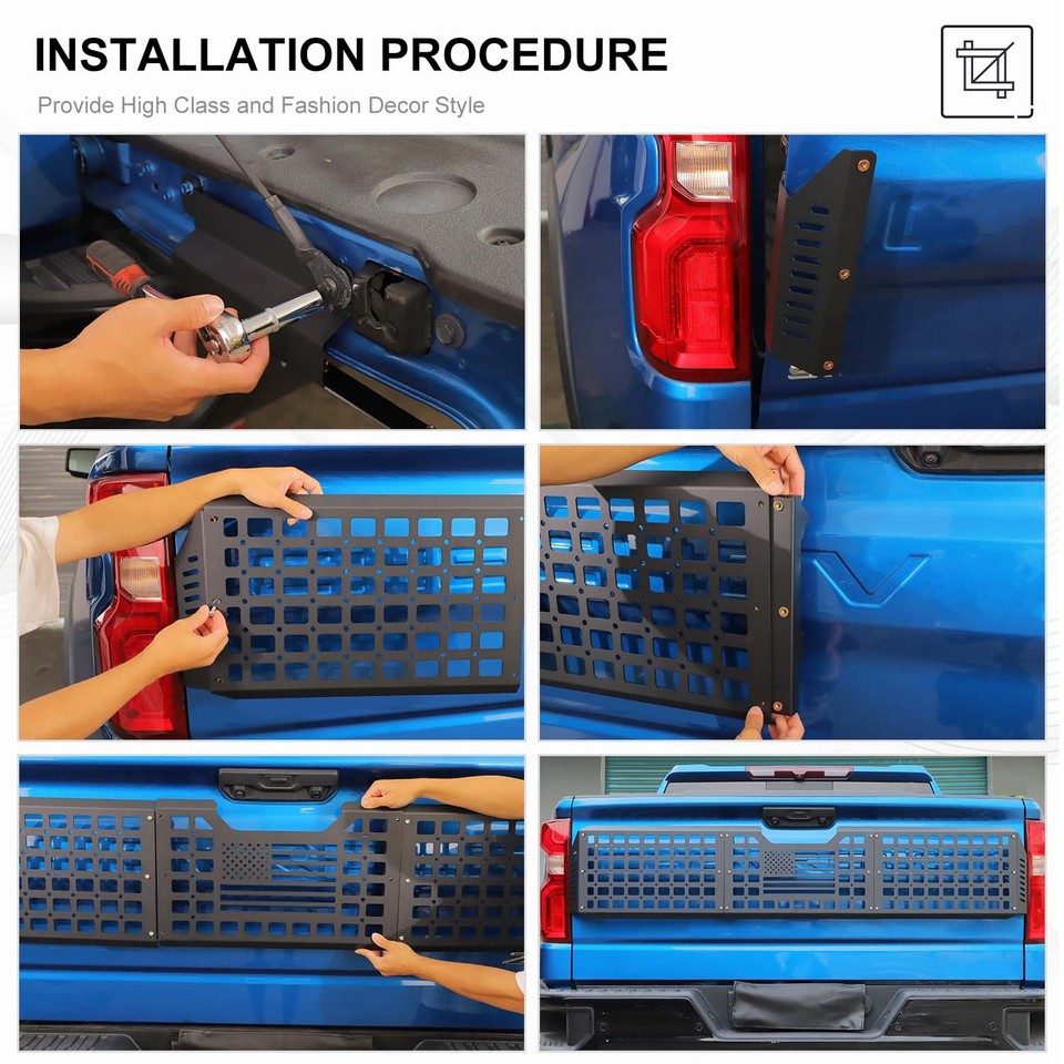 Tailgate Extension Guard Plate Holder Rack Accessories For Chevy ...