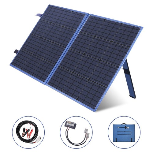 100w 12v Portable Folding Solar Panel Kit For Car/Caravan/Power station ...